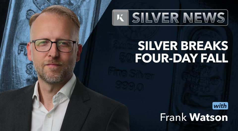 Silver Price News: Silver Breaks Four-Day Fall - Kinesis